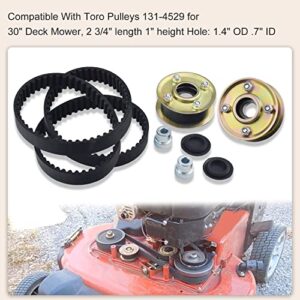 131-4509 125-2532 Mower Idler Pulley & 120-3335 Belt Kit for Toro 30" Deck TimeMaster Tractors 126-0316, 131-4506, 131-4529, 121-5763, Fits Model 20199, 20200, 20975, 20977, 20978, 21199, 21200.etc.