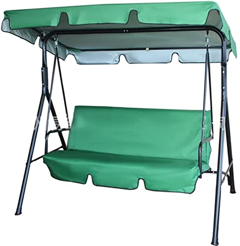 XYQSBY Swing Canopy Waterproof Replacement Canopy for Swing,Top Cover Set Swing Seater Chair Cover Protection Porch Swings Outdoor Canopy Swing Replacement Cover (Dark Green,195x125x15cm)