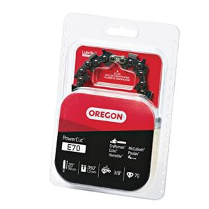 oregon e70 20-inch powercut chainsaw chain – fits echo, mcculloch and more