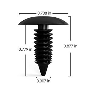 Medium Multi-Gauge Strapping Rivets Fasteners 3/4" Length for Patio Lounge Chair Repair 30 Pack (Black)