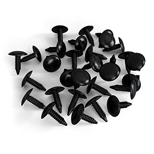 Medium Multi-Gauge Strapping Rivets Fasteners 3/4" Length for Patio Lounge Chair Repair 30 Pack (Black)