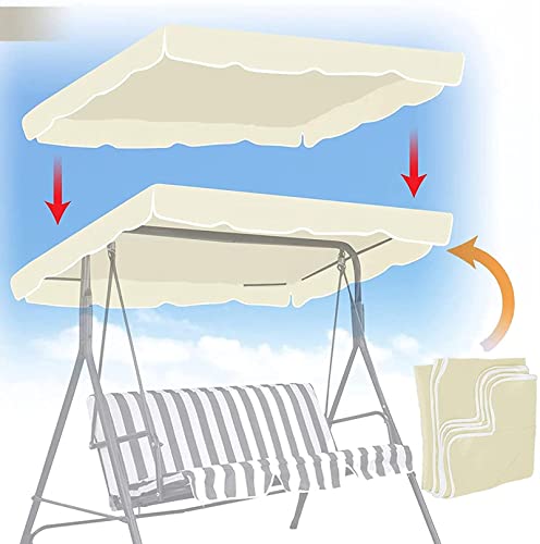 XYQSBY Patio Swing Canopy Waterproof Top Cover Set, Courtland Swing Replacement Awning Canopy Cover/Seat Cover, Swing Chair Glider All Weather Protection Outdoor Garden Covers (Blue, 55.9×47.2×7.1in)