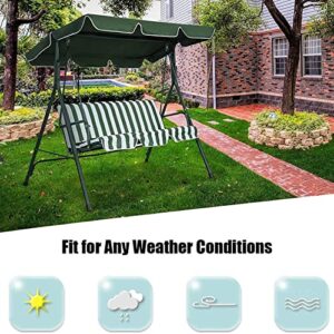 XYQSBY Patio Swing Canopy Waterproof Top Cover Set, Courtland Swing Replacement Awning Canopy Cover/Seat Cover, Swing Chair Glider All Weather Protection Outdoor Garden Covers (Blue, 55.9×47.2×7.1in)