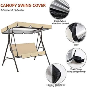 XYQSBY Patio Swing Canopy Waterproof Top Cover Set, Courtland Swing Replacement Awning Canopy Cover/Seat Cover, Swing Chair Glider All Weather Protection Outdoor Garden Covers (Blue, 55.9×47.2×7.1in)