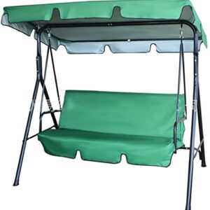 XYQSBY Swing Canopy Waterproof Replacement Canopy for Swing,Top Cover Set Swing Seater Chair Cover Protection Porch Swings Outdoor Canopy Swing Replacement Cover (Dark Green,195x125x15cm)