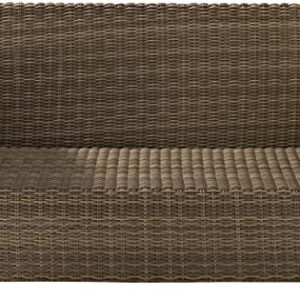 Crosley Furniture KO70022WB-NV Bradenton Outdoor Wicker Loveseat, Brown with Navy Cushions