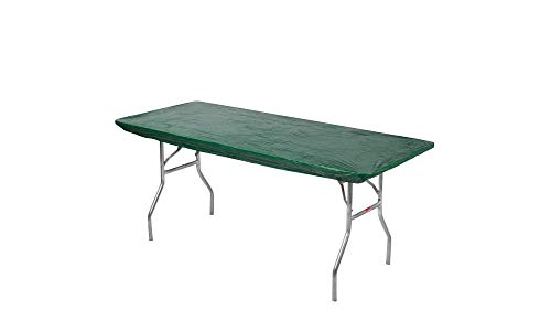 Kwik Covers 8' Rectangle Plastic Table Covers 30" x 96", Bundle of 5 (Hunter Green)