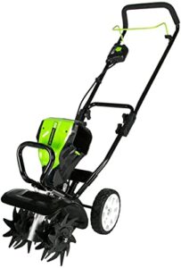 greenworks pro 80v 10 inch cordless tiller cultivator, tool only, tl80l00