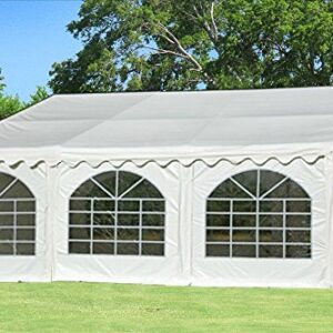 20'x20' PVC Party Tent (FR) - Wedding Canopy Shelter White - Fire Retardant