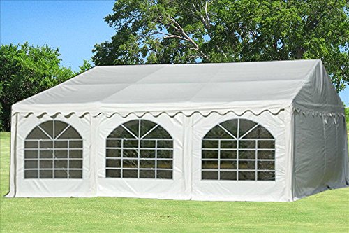 20'x20' PVC Party Tent (FR) - Wedding Canopy Shelter White - Fire Retardant