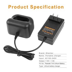 Shentec 7.4V Li-Ion Charger 902667 Compatible with Paslode 902654 902600 B20543A B20543 CF325LI 918000 IM250A Li Battery (Not for Ni-MH/Ni-Cd Battery)