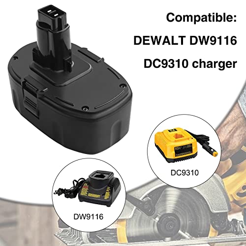 DTK 2Pack 6.5Ah Lithium-Ion Battery Replacement for Dewalt 18V XRP Ni-Cad DC9096 DC9098 DC9099 DE9039 DE9095 DE9096 DE9098 DW9095 DW9096 DW9098 DE9503