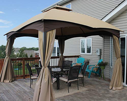 10' x 12' Gazebo Privacy Curtain Set for #GF-12S004B-1 by ABCCANOPY