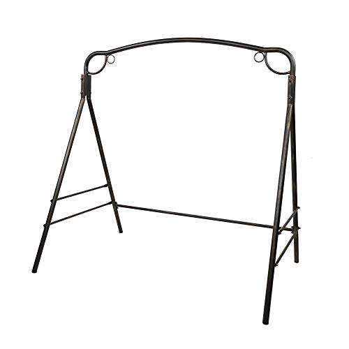 Ochine Swing Frame Outdoor Porch Swing Stand Metal Porch Swing Stand with Antique Bronze Finish Heavy Duty Steel Swing Frame with Extra Side Bars Powder Coated Hanging Swing Frame Set (Ship from USA)