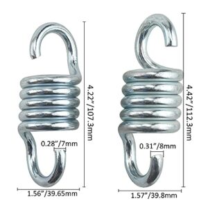 XINMEIWEN 2Pack 750lbs Weight Capacity Hammock Chair Spring Porch Swing Spring for Hanging Chair and Swing (Thickness: 7mm + 8mm)