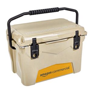 amazoncommercial rotomolded cooler, 20 quart, tan