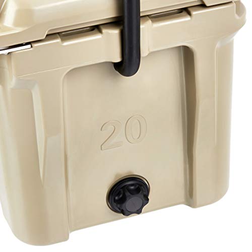 AmazonCommercial Rotomolded Cooler, 20 Quart, Tan