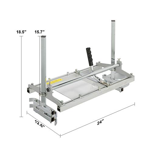 ZELCAN Chainsaw Mill, Portable Sawmill 14 Inches to 24 Inches Guide Bar Wood Lumber Cutting Saw Mill, Aluminum Steel Chainsaw Milling Machine for Builders and Woodworkers