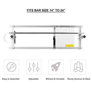 ZELCAN Chainsaw Mill, Portable Sawmill 14 Inches to 24 Inches Guide Bar Wood Lumber Cutting Saw Mill, Aluminum Steel Chainsaw Milling Machine for Builders and Woodworkers