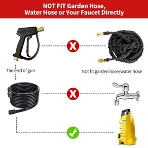 XUNCHI Pressure Washer Gun with Replacement Extension Wand, 5 Nozzle Tips Power Washer Gun with 3/8 Quick Connector 40 Inch, 4000 PSI