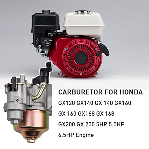 GX160 GX200 Carburetor for Honda GX140 GX168 GX200 5.5HP 6.5HP Engine Carb with Air Filter Kit Replace# 16100-ZH8-W61 16100-ZH8-W51 16100-ZE1-825 6100-ZE1-814