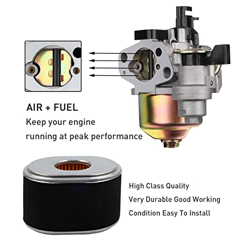 GX160 GX200 Carburetor for Honda GX140 GX168 GX200 5.5HP 6.5HP Engine Carb with Air Filter Kit Replace# 16100-ZH8-W61 16100-ZH8-W51 16100-ZE1-825 6100-ZE1-814