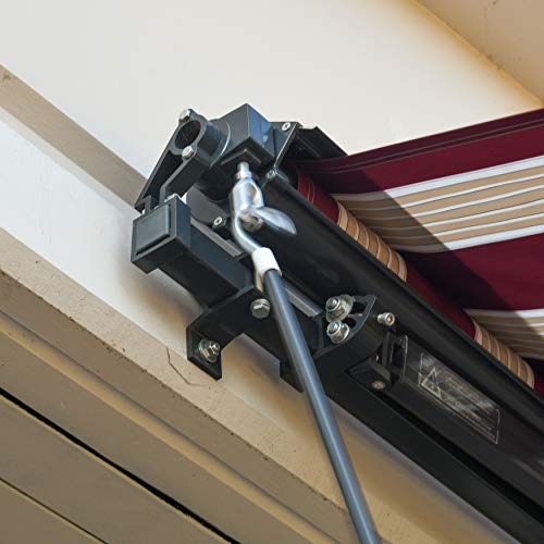 ALEKO AWCRANKGY Hook Style Hand Crank for Retractable Half Cassette Awning (Dark Grey)