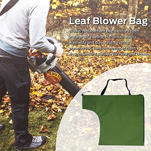 Leaf Blower Bag，Leaf Blower Shoulder Bag with Zipper and Shoulder Strap，Compatible with Blower - Mulcher - Yard Vacuum