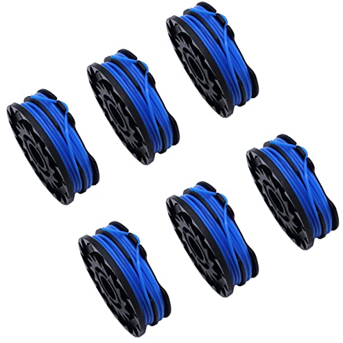 Woopeey AC41RL3 Autofeed Dual .065” 27ft Blue Replacement Line and Spool Fit for Homelite Electric String Trimmers UT41112 UT41121 UT41120 UT41113 UT41122 UT41112B (6 Pack)