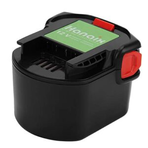 hanaix 3.0ah 12v ni-mh replacement battery compatible with ridgid 130252002, 130254001, 200901013, 200901010, r82015 r820011 r82233 r82001 r8408 r829 aeg b1214g b1215r b1220r