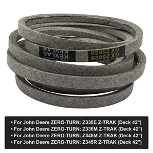 Made Belt Compatible with John Deere GX25628 Z335E Z335M Z345M Z345R with 42" Deck