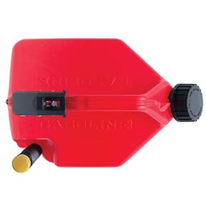 SureCan 2 Gallon Self Venting Gasoline Fuel Can Container with 180 Degree Rotating Nozzle, Thumb Trigger Flow Control, & Child Safe Fill Cap, Red