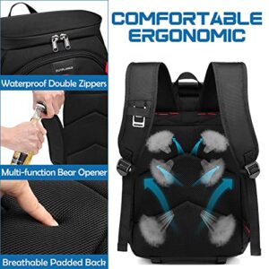 Cooler Backpack 36 Cans Backpack Coolers Insulated Leak Proof Large Capacity Lunch Backpack Waterproof & Lightweight Soft Cooler Bag for Men Women Beach Picnics Travel Hiking Work Camping