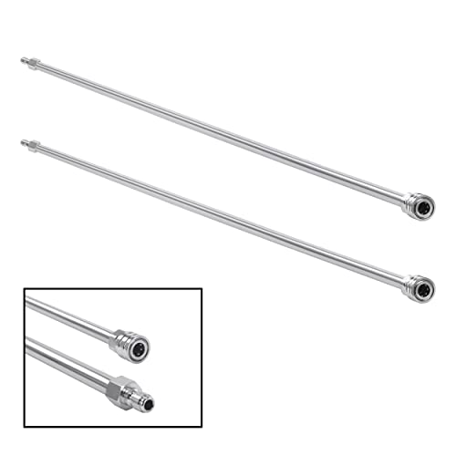 PWACCS 120 Inch Pressure Washer Wand – Power Washer Extension Wand Replacement – Universal Spray Lance for Pressure Washers – 1/4" Quick Connect Fittings – Stainless Steel – 2 Pack – 60 Inch Each