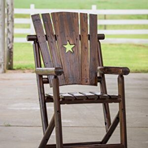 Leigh Country Bar Arm Chair with Star