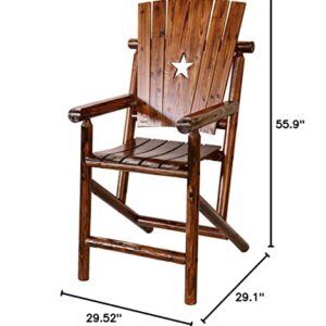 Leigh Country Bar Arm Chair with Star