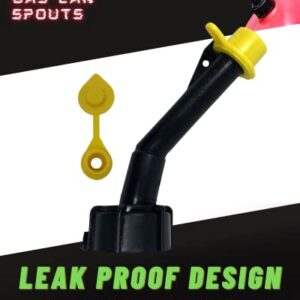 Super Spouts Gas Can Spout Replacement for Blitz Old Style Nozzles with Caps and Vents. 3 Pack