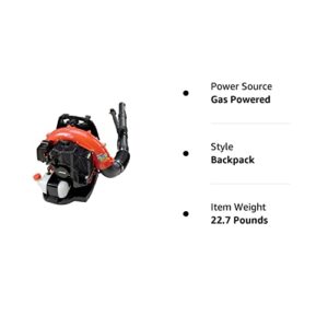 Backpack Blower, Gas, 510 cfm, 215 mph