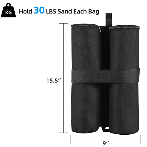 4-Pack Canopy Weights Sand Bags for Canopy Tent, Ohuhu Heavy Duty Weight Bags Sandbag for Pop Up Canopy Tents, Gazebo Weights for Instant Outdoor Sun Shelter Canopy Legs (Bag Only, Sand Not Included)