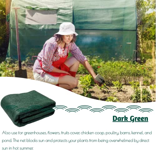 UCINNOVATE 6.5 x 10 FT Green Sunblock Shade Cloth for Plants，70% Sun Shade Mesh Tarp UV Resistant Shade Fabric Taped Edge with Grommets, Shade Screen Net for Patio Lawn Garden Greenhouse Kennel