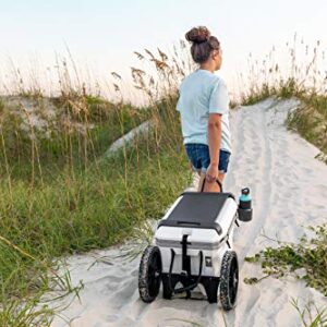 Camco Heavy-Duty Cooler Cart Kit, Includes Durable Straps and 12-Inch Wheels, White (51798)