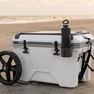 Camco Heavy-Duty Cooler Cart Kit, Includes Durable Straps and 12-Inch Wheels, White (51798)