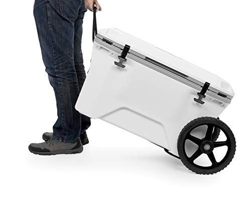 Camco Heavy-Duty Cooler Cart Kit, Includes Durable Straps and 12-Inch Wheels, White (51798)