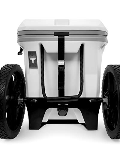 Camco Heavy-Duty Cooler Cart Kit, Includes Durable Straps and 12-Inch Wheels, White (51798)