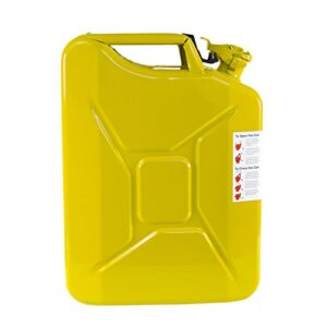 Wavian USA JC0020YVS Authentic NATO Jerry Fuel Can and Spout System Yellow (20 Litre)