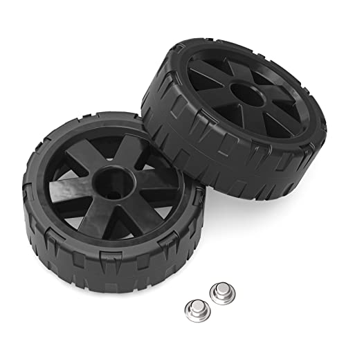 Igloo Cooler Wheel Replacement Kit - Fits 5 Gal Beverage Rollers, Ice Cube 60/70 qt Rollers, and 4 inch Wheel Coolers (Black, 2 Pack)