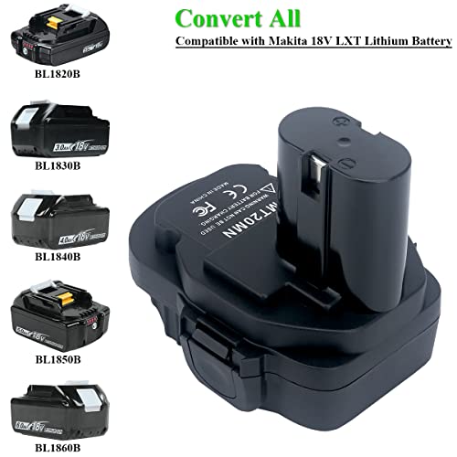 Lasica Adapter Compatible with Makita 18V LXT Lithium Battery to Replacement for Makita 18 Volt Ni-Cd/Ni-Mh Cordless Tool Battery Packs