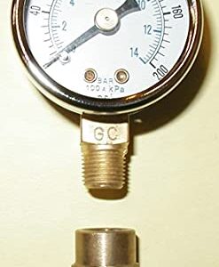 Oil Burner Fuel Pressure Test Gauge Compatible with Beckett, Suntec, Webster & Danfoss Pumps