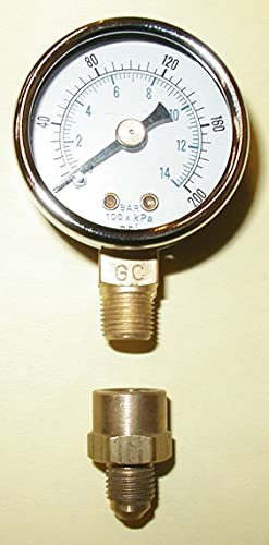 Oil Burner Fuel Pressure Test Gauge Compatible with Beckett, Suntec, Webster & Danfoss Pumps