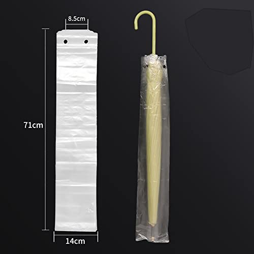 GSHLLO 100 Pcs Clear Plastic Umbrella Rain Bags Wet Umbrella Bags Holder Disposable Waterproof Umbrella Cover